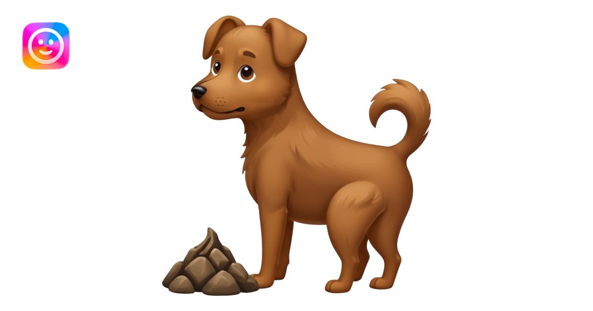 perro cagando Una popi emoji | AI Emoji Generator