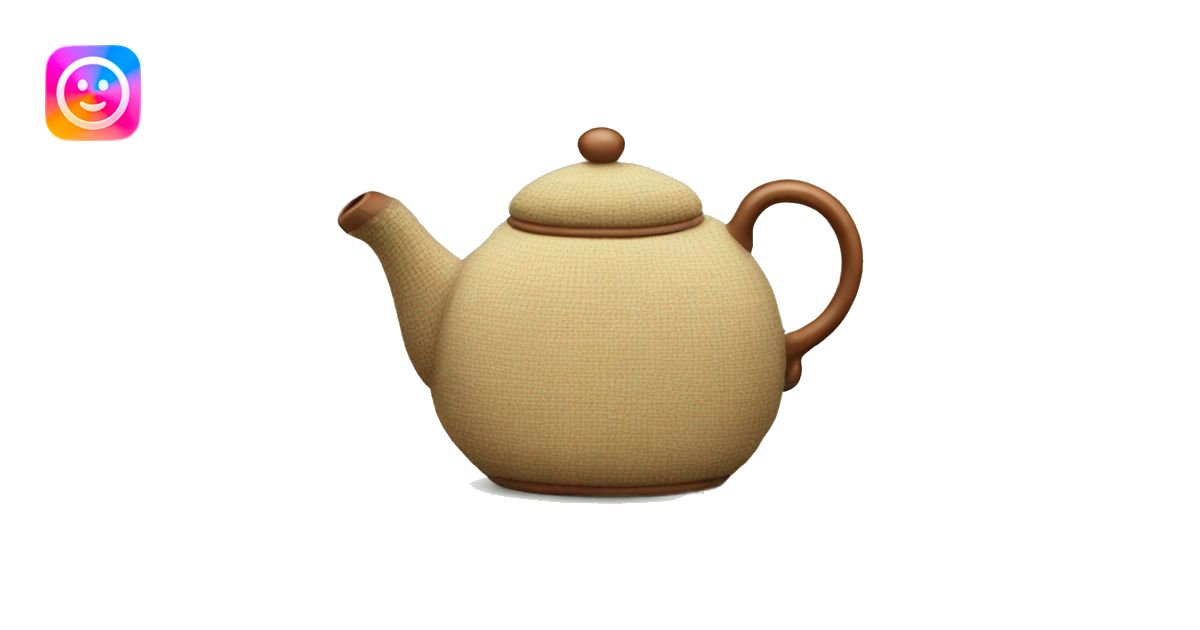 teapot with tea cozy emoji | AI Emoji Generator