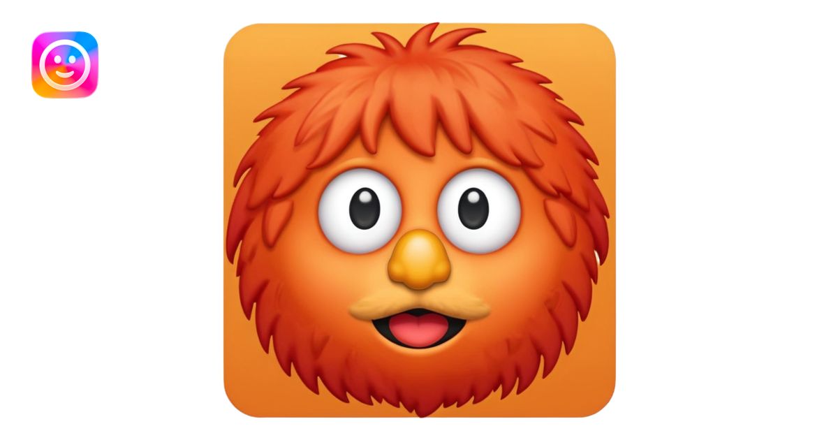 Elmo from Sesame Street as a cute emoji, apple style, simple face ...