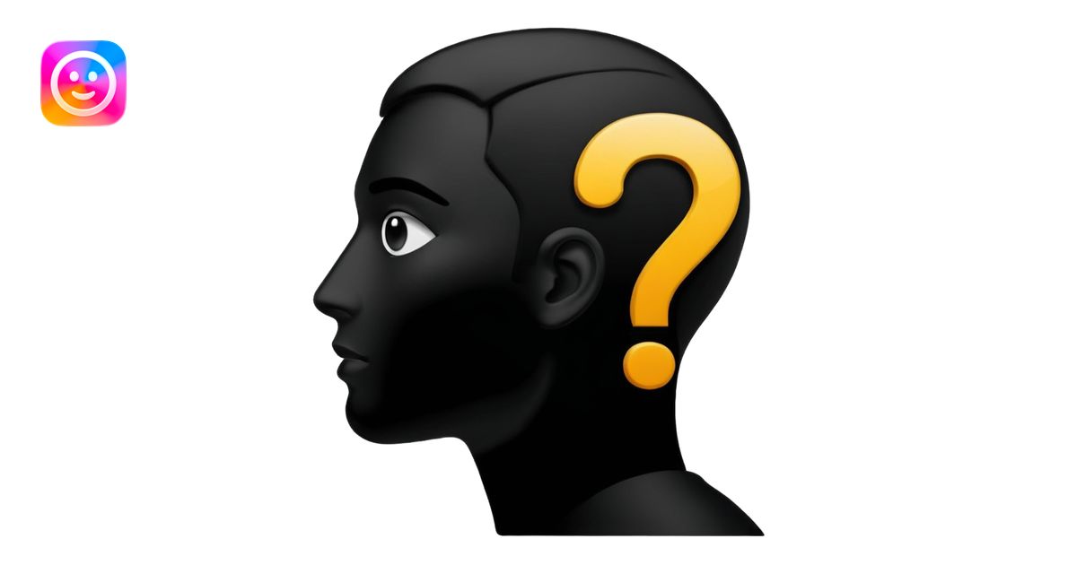 silhouette of a man with a question mark emoji | AI Emoji Generator