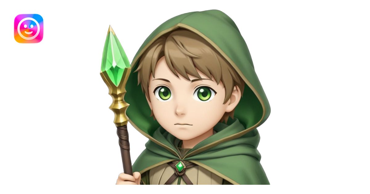 Rudeus Greyrat from Mushoku Tensei, green eyes, short light brown hair ...