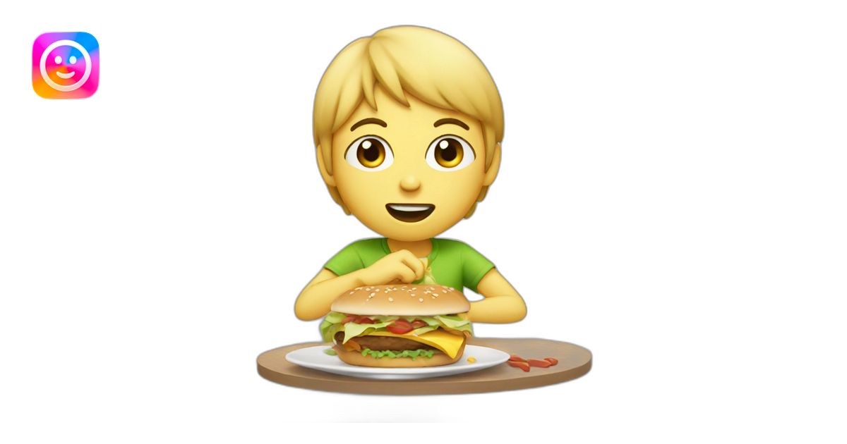 hungry eating lunch emoji | AI Emoji Generator