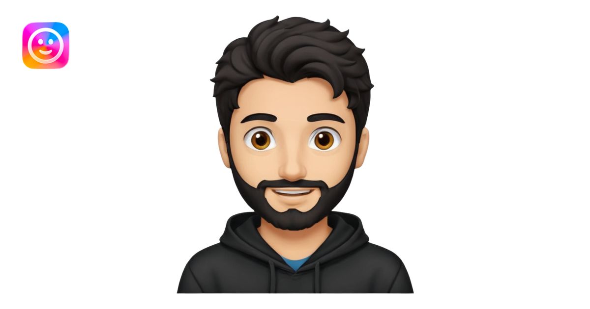 young fair skin pakistani guy smiling with black beard, wavy hair ...