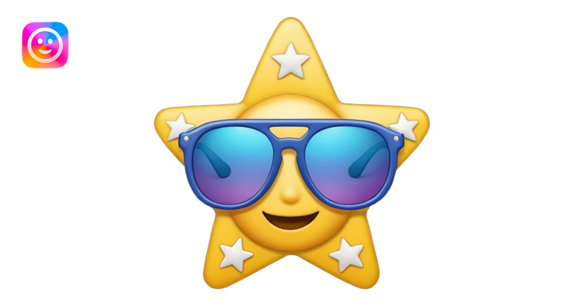 star with sunglasses “cool night” vibe emoji | AI Emoji Generator