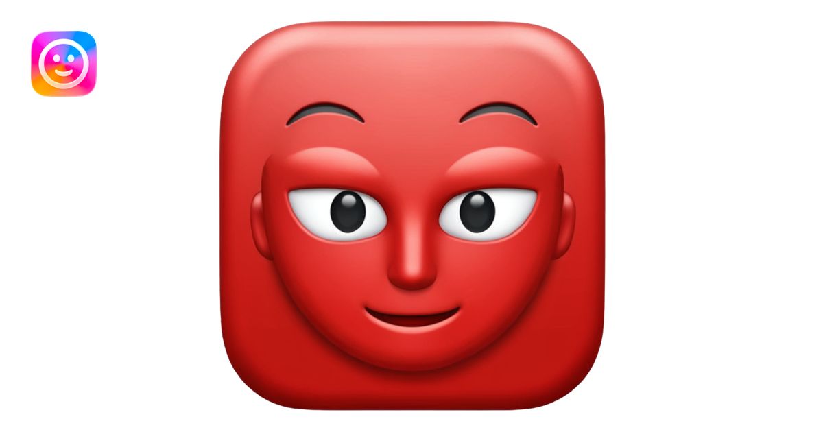 The university of Wisconsin logo: the red W emoji | AI Emoji Generator