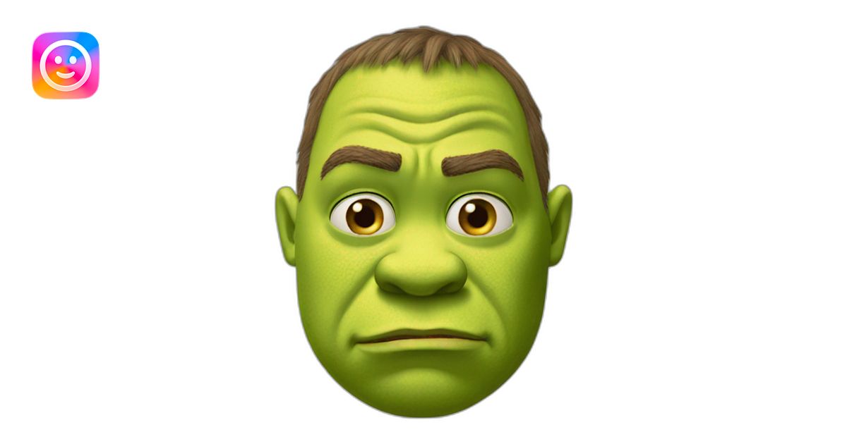 Shrek crying emoji | AI Emoji Generator