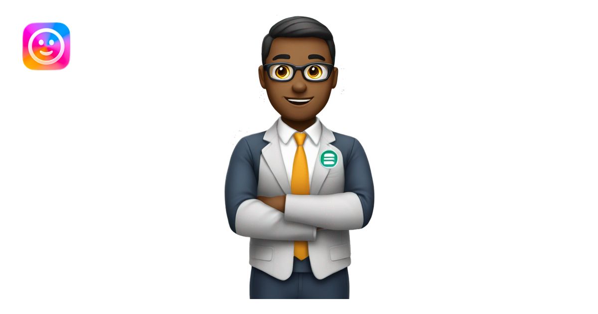 business worker with "DLA" logo emoji | AI Emoji Generator
