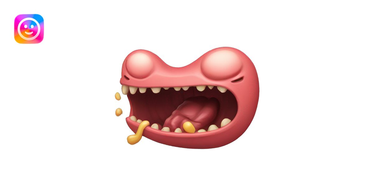 Stomach cramps making feel like a monster emoji | AI Emoji Generator