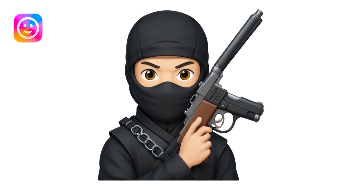 Ninja with gun emoji | AI Emoji Generator