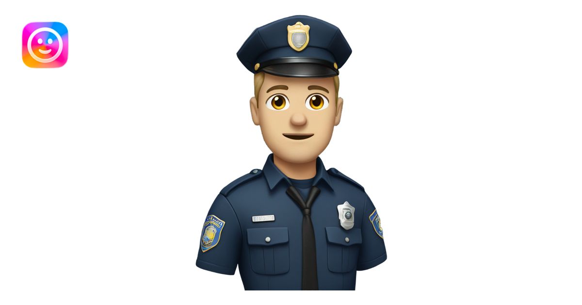 Caucasian cop emoji | AI Emoji Generator
