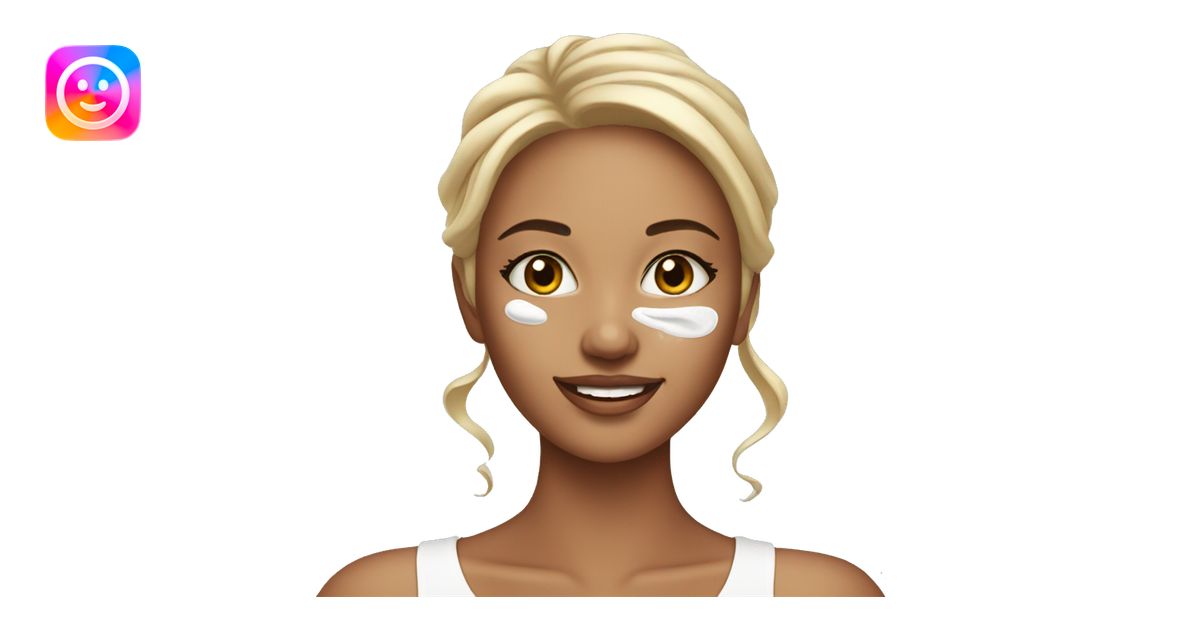 Beautiful girl doing skincare emoji | AI Emoji Generator