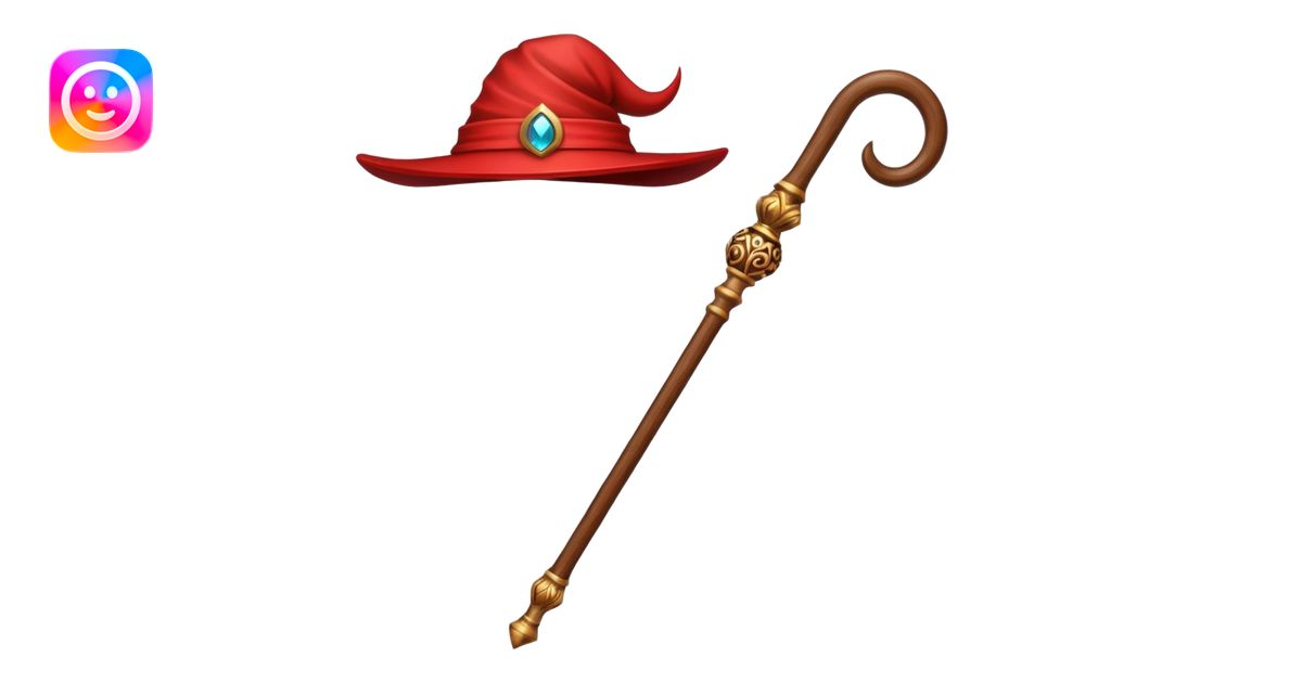 red mage cane emoji | AI Emoji Generator