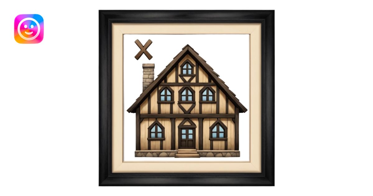 an inn with a big X on it emoji | AI Emoji Generator