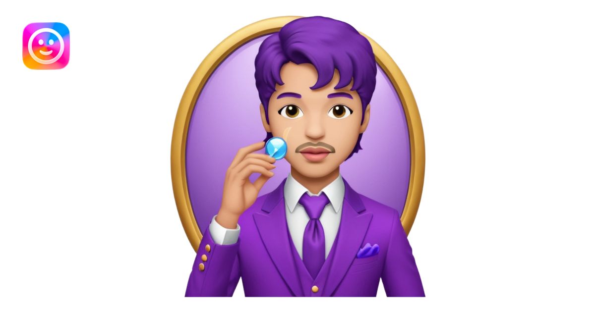 prince the singer kissing the mirror emoji | AI Emoji Generator