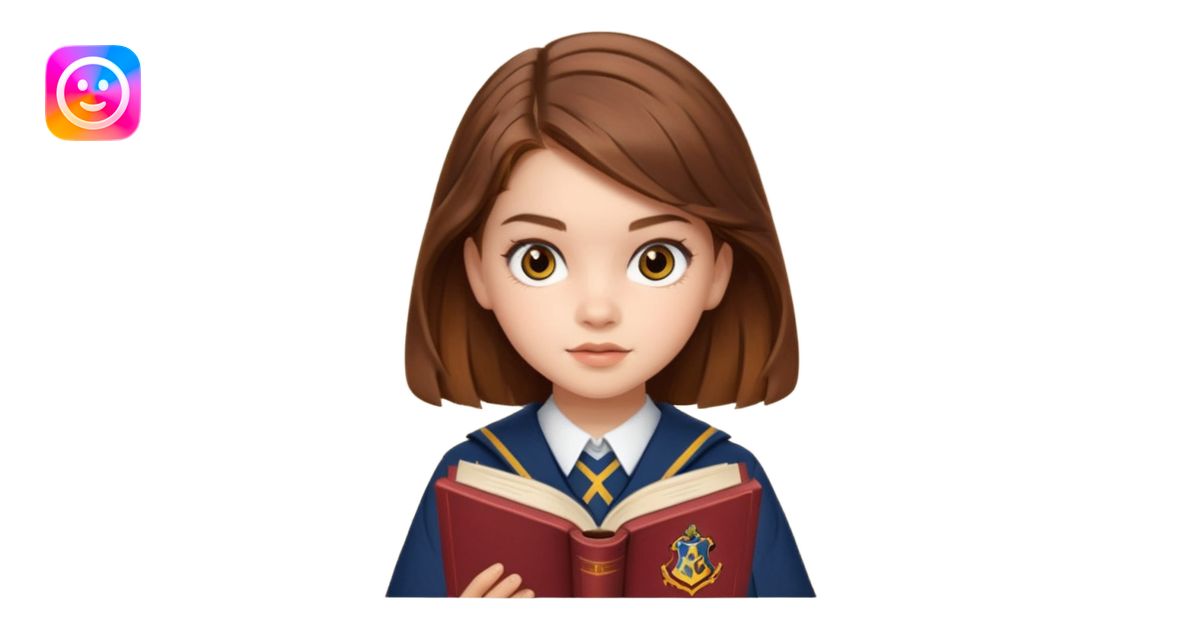 Barbara palvin as Hermione granger reading emoji | AI Emoji Generator