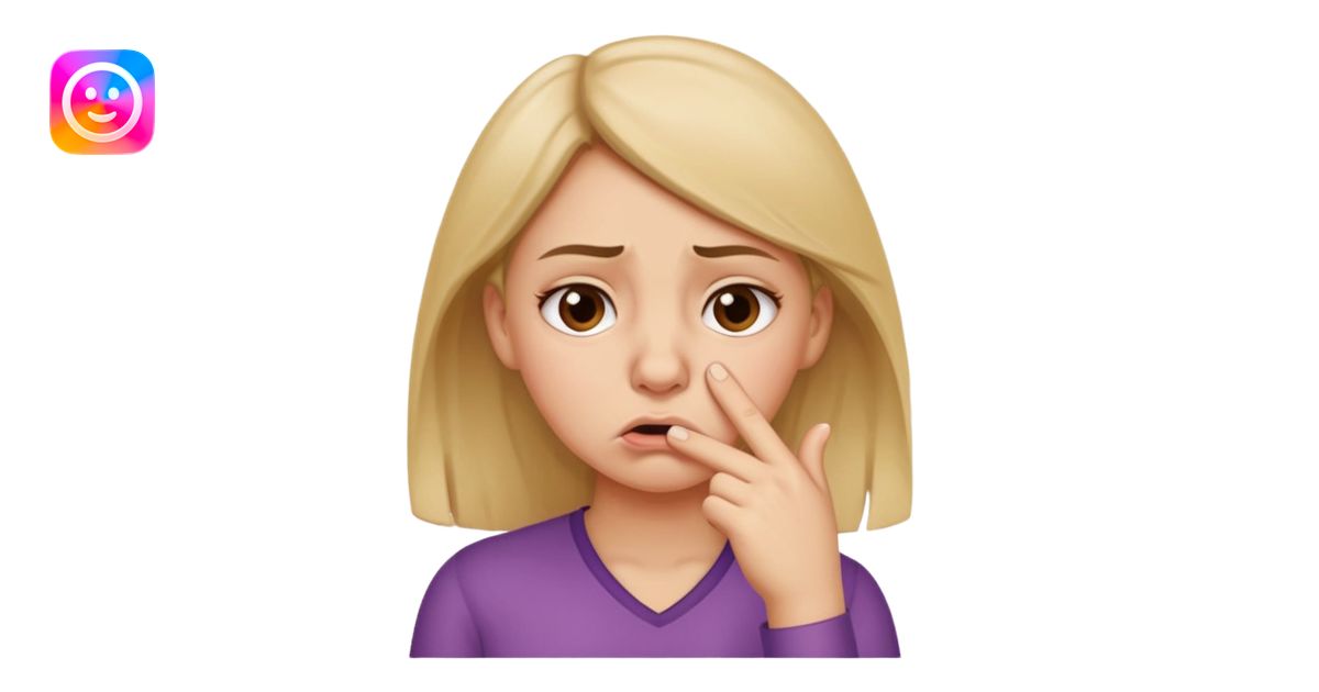 create a girl who is holding her nose because she is smelling something ...