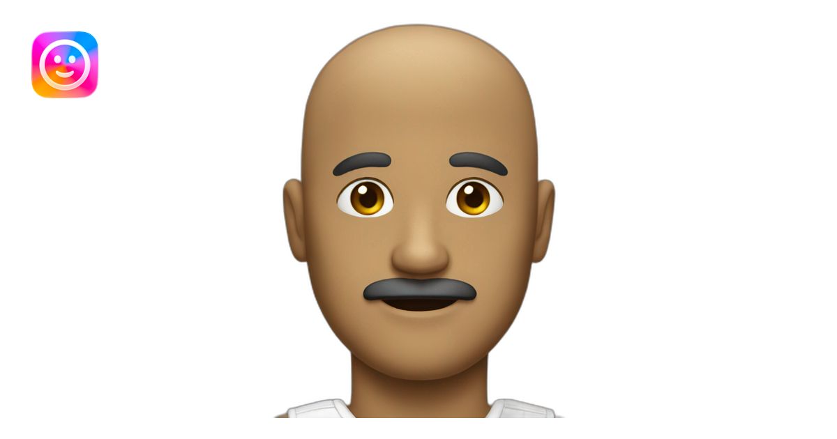 Bald men with mustache emoji | AI Emoji Generator
