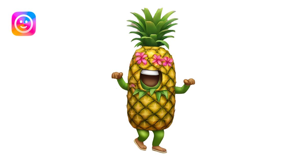 pineapple dancing hawaiian emoji | AI Emoji Generator