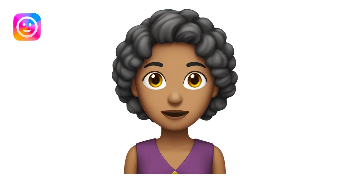 Mujer rizada con cara de asco emoji | AI Emoji Generator