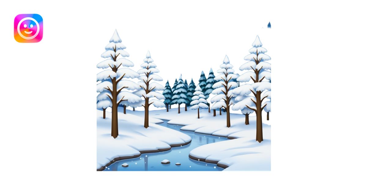 painting with snowing landscape emoji | AI Emoji Generator