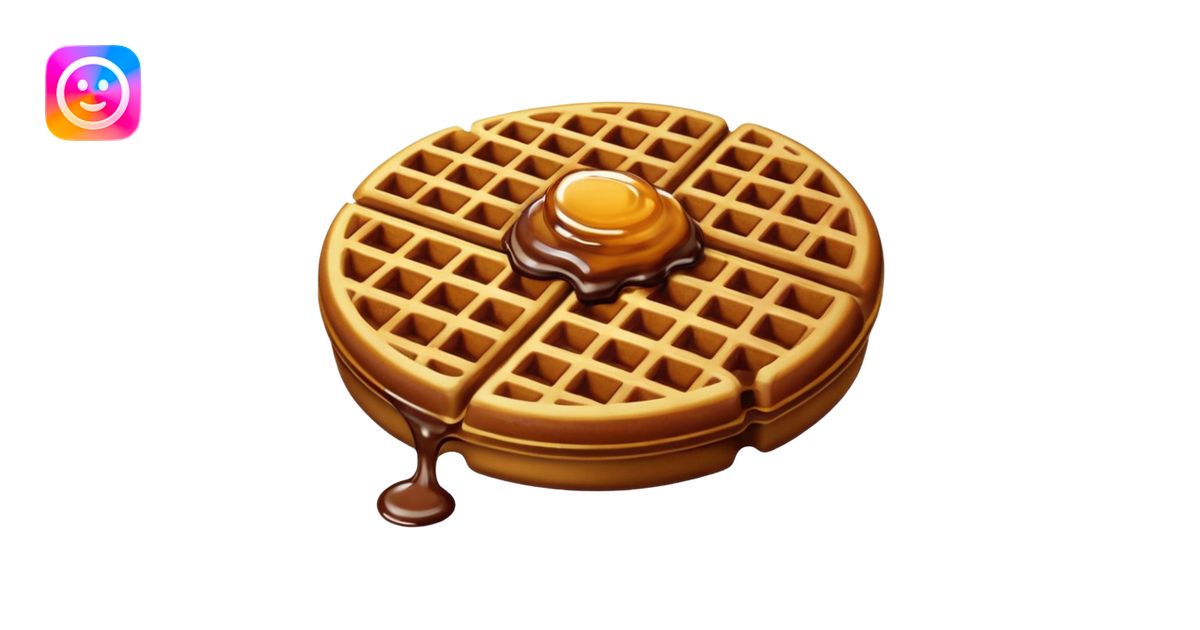 Chocolate waffle emoji | AI Emoji Generator
