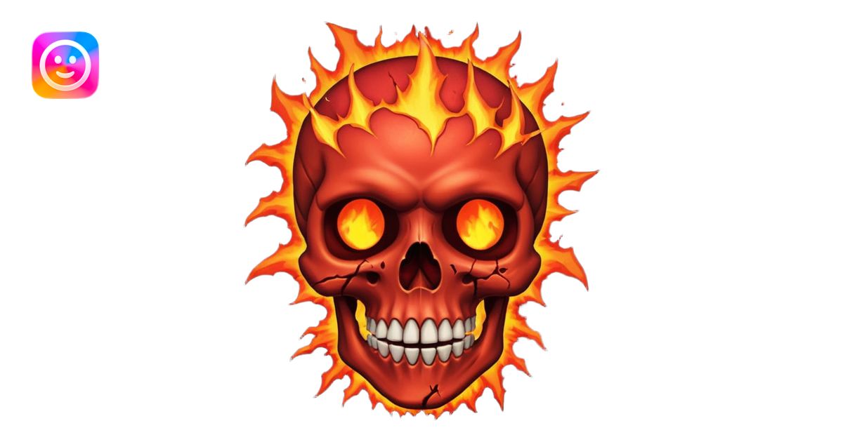 Skull who's upper side is exploded with an volcano eruption in his mind ...