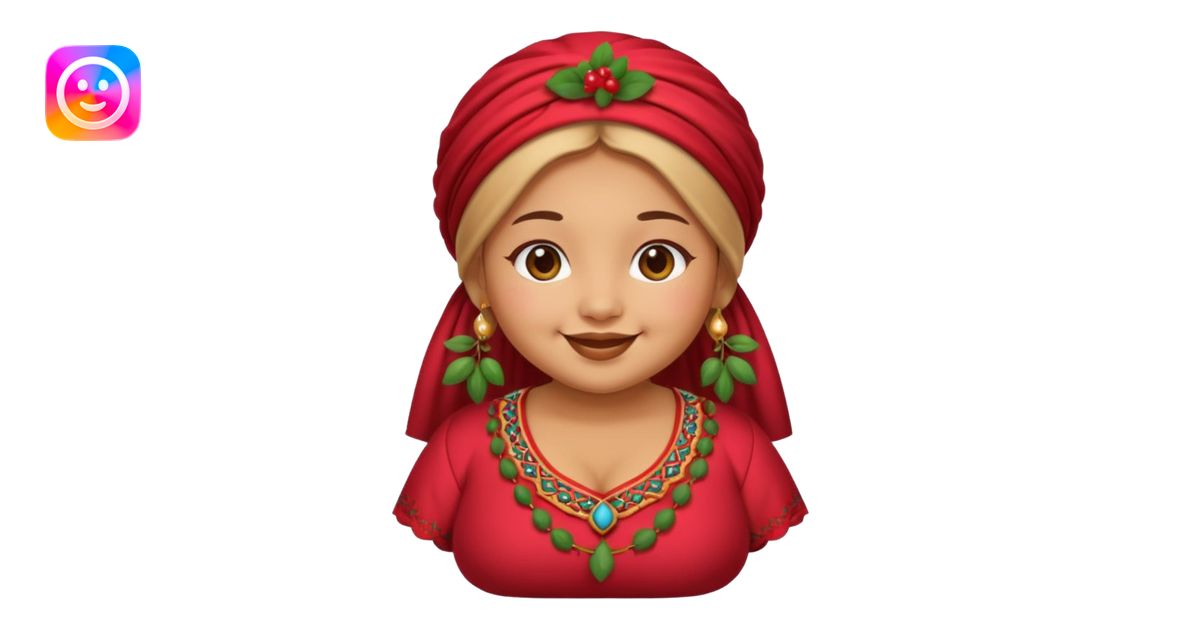 Cute emoji female chubby with a berry she is tan and moroccan emoji ...