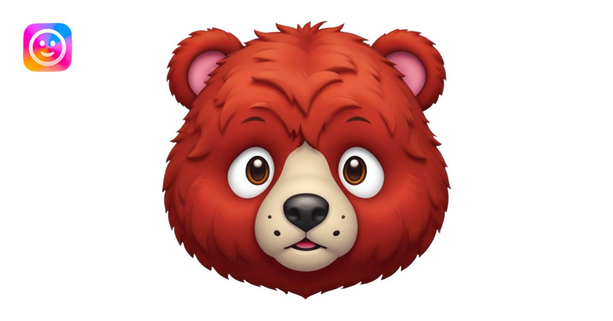 red bear face emoji | AI Emoji Generator