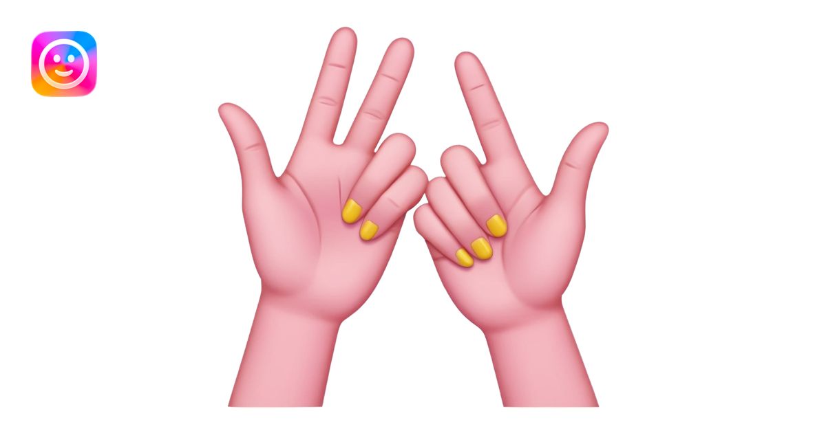 2D yellow pinky-promise/Pinky swear/ pinky handshake gesture emoji ...