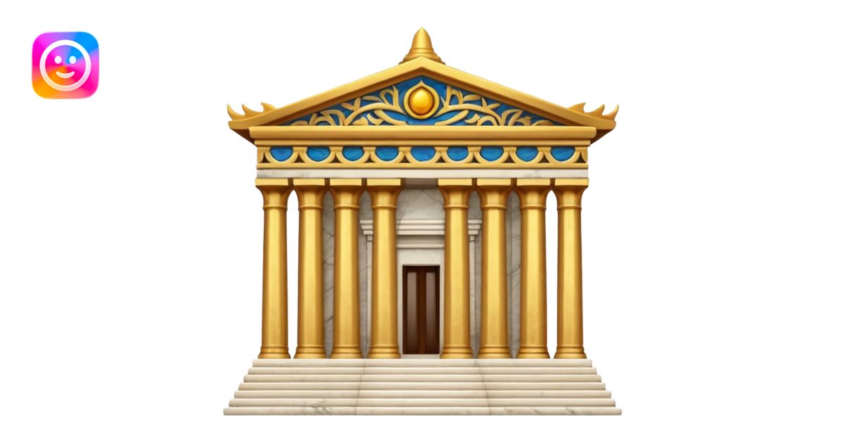 The Temple of Wisdom emoji | AI Emoji Generator