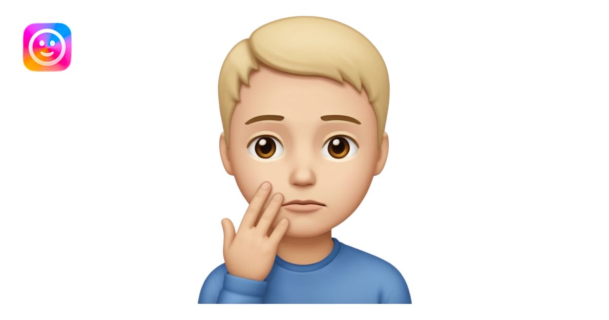 Genera un emoji estilo Apple que represente inseguridad física: un ...