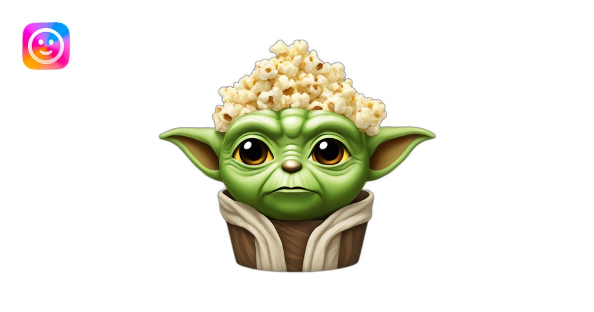Yoda bol popcorn emoji | AI Emoji Generator