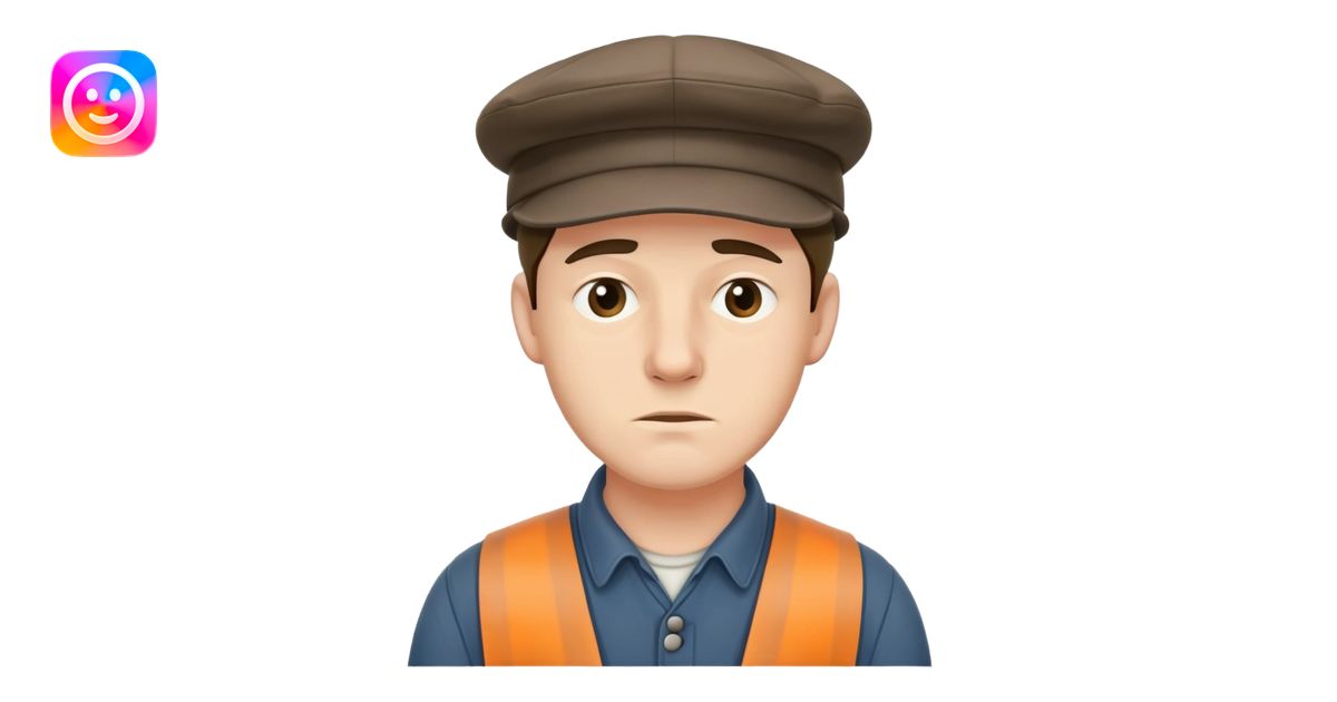 19th century English factory worker with flat cap, work clothes, and ...