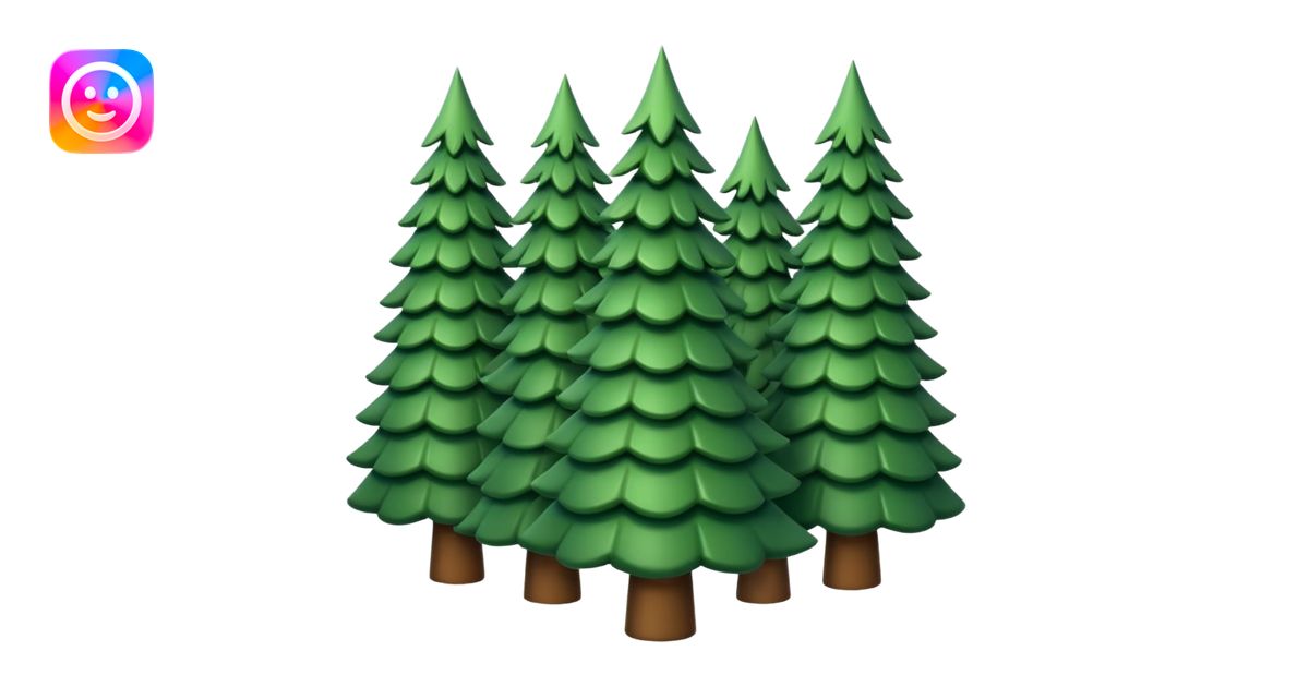 Christmas tree forest emoji | AI Emoji Generator