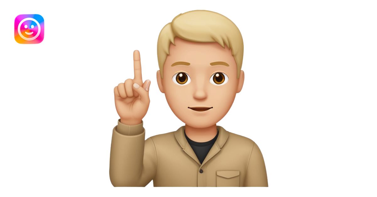 Man, holding up middle finger emoji | AI Emoji Generator