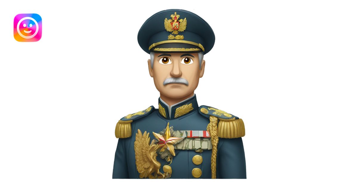 Military russian General emoji | AI Emoji Generator