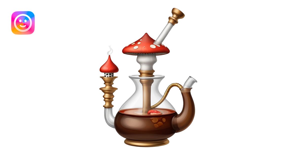 Shisha with a mushroom on top emoji | AI Emoji Generator