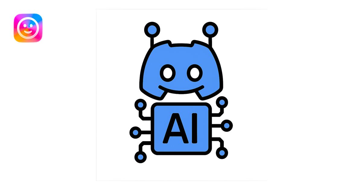 logo for Discord server about artificial intelligence, modern style ...