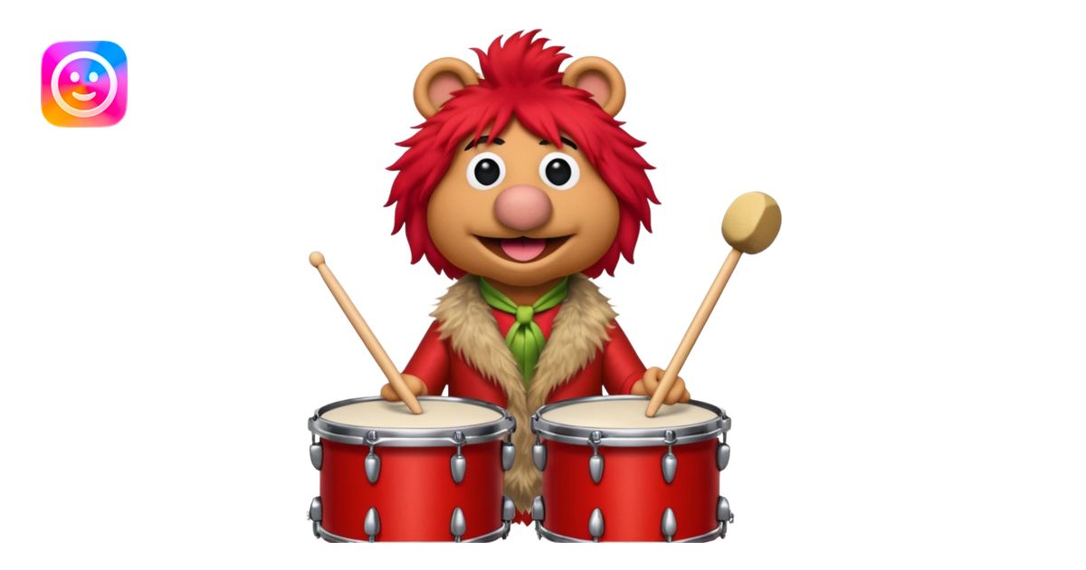 animal the drummer from the muppets emoji | AI Emoji Generator