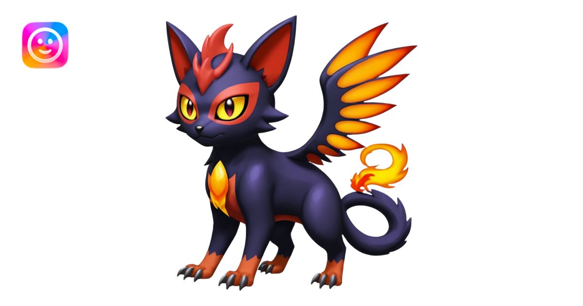 Noibat-Nargacuga-Litten-Torracat-fusion-Fakemon-Pokémon-creature emoji ...