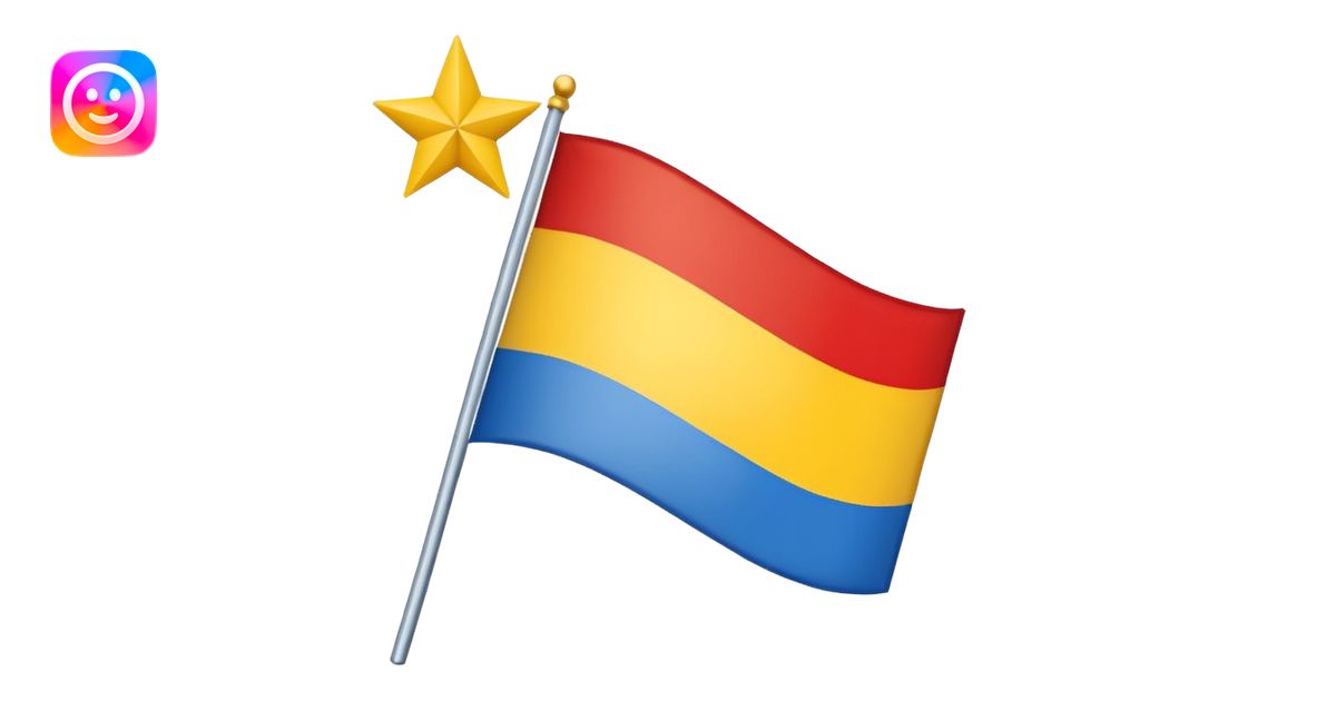 A flag with nine horizontal stripes, alternating red and yellow ...