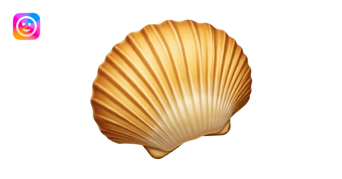A madeleine pastry. Oval seashell shape with ONLY four to five vertical ...