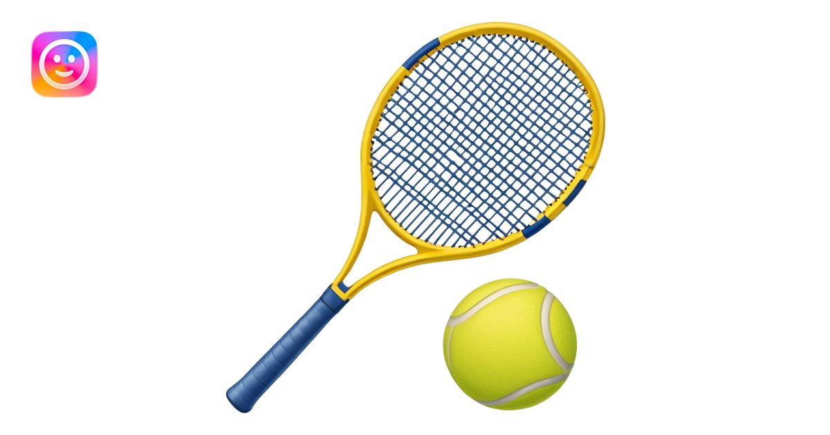 padel a racket with a yellow tennis ball emoji | AI Emoji Generator