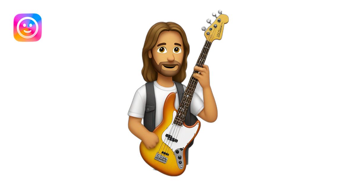 Jesus playing Fender jazz bass guitar emoji | AI Emoji Generator