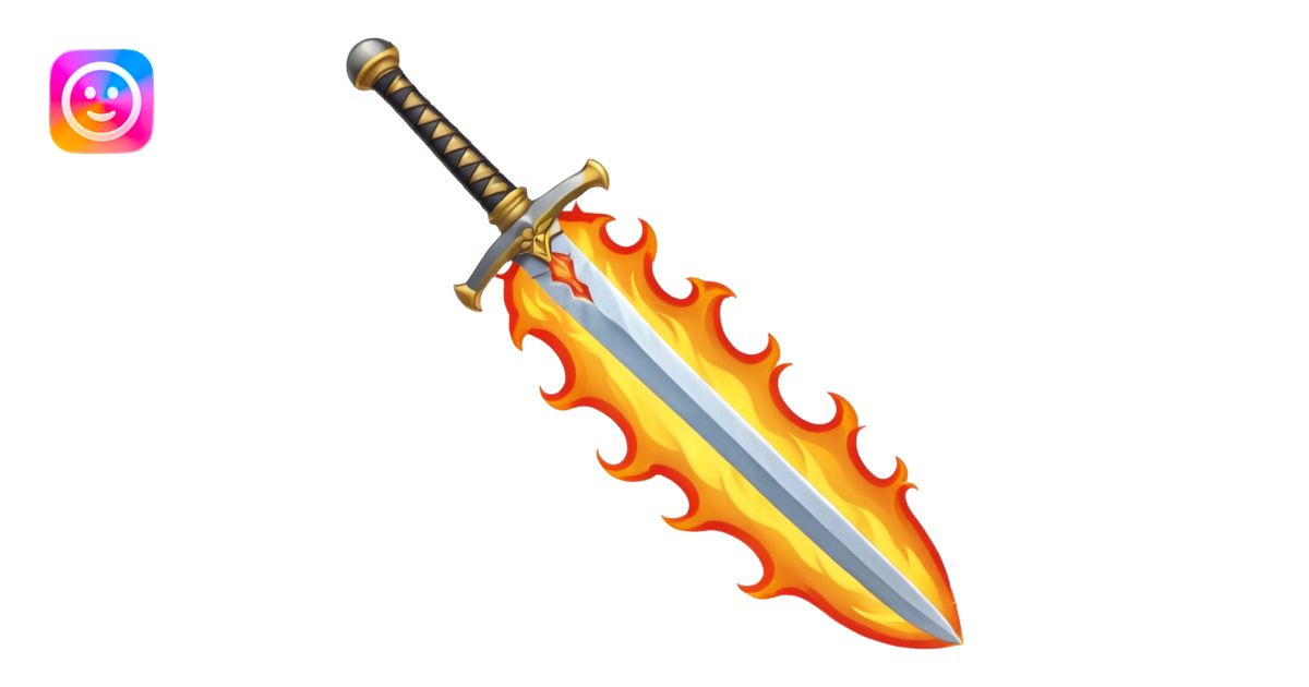a sword blade on fire emoji emoji | AI Emoji Generator
