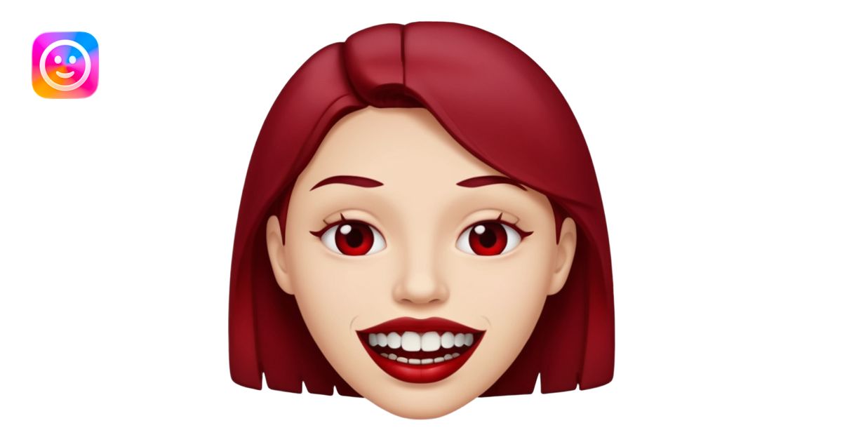 Close-up mouth with parted lips, teeth stained dark red, erotic menace ...