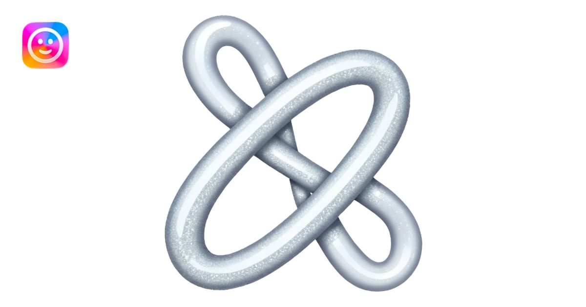 Glitter White Infinite emoji | AI Emoji Generator