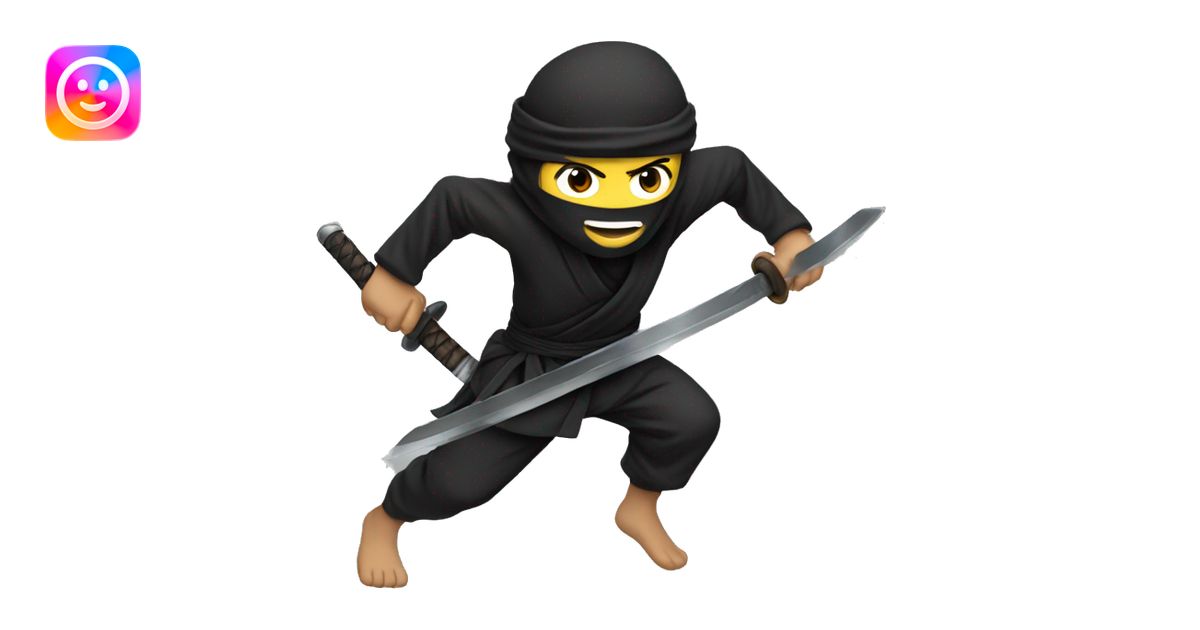 ninja running with swords emoji | AI Emoji Generator