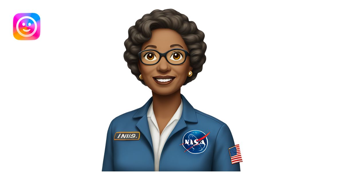 Annie Easley, NASA scientist uniform, no glasses emoji | AI Emoji Generator