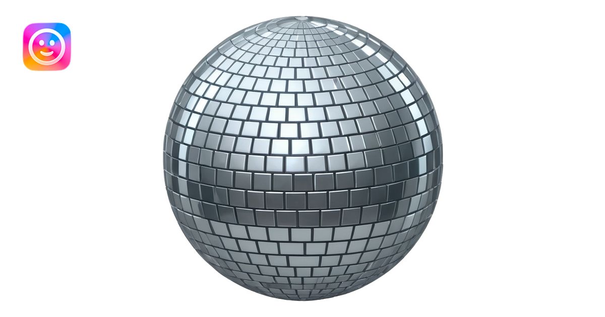 Silver party ball emoji | AI Emoji Generator